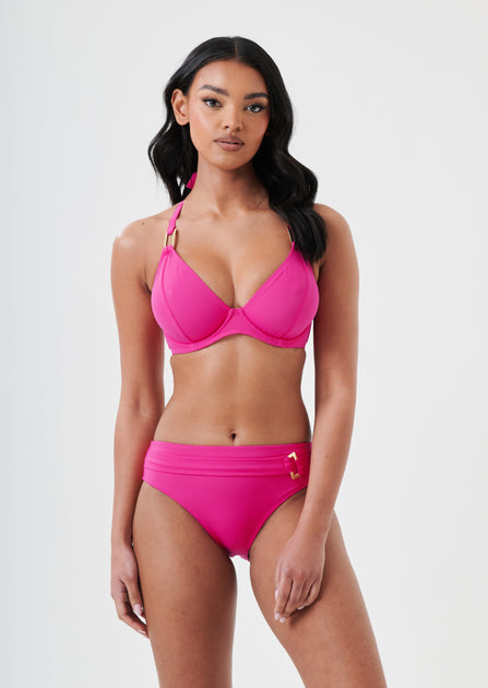 Boudoir Beach Hot Pink Belted Bikini Brief – Miss Mandalay