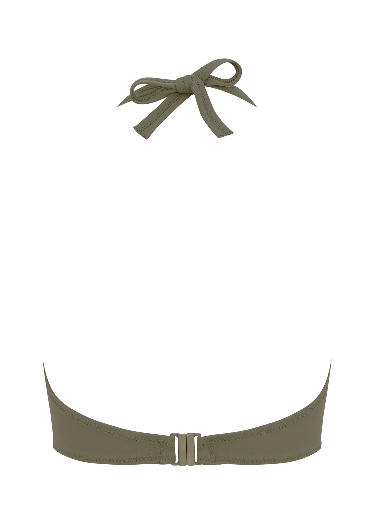 Fuller Bust Ines Khaki Underwired Halter Bikini Top, D-GG Cup Sizes ...